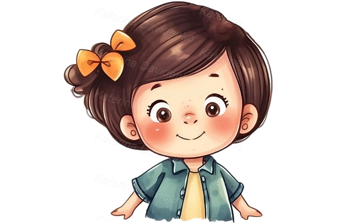 Happy Cartoon Kids PNG Clipart, Isolated Cute Child Faces Clipart ...