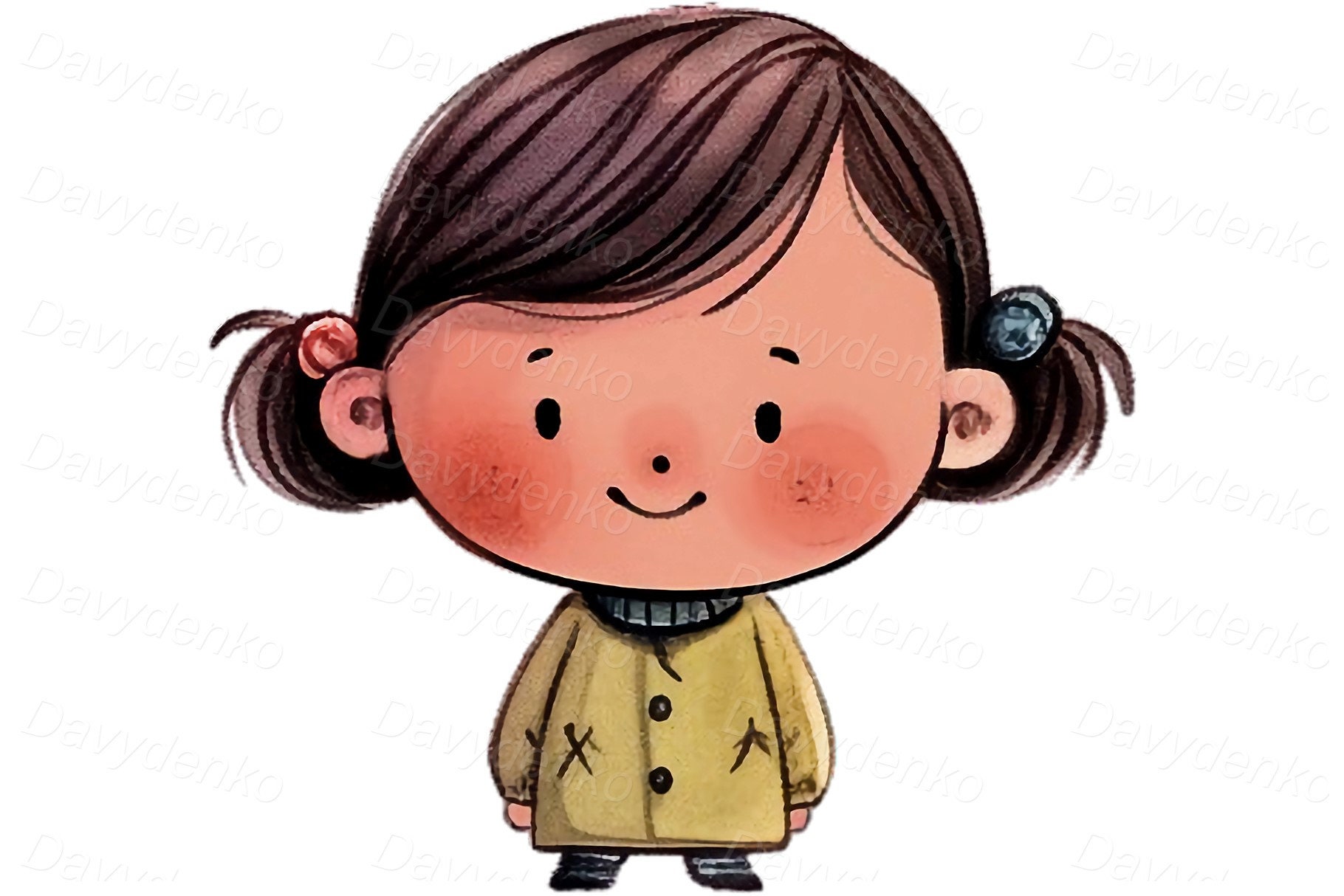 Happy Kids PNG Clipart Set of Cute Kindergarten Cartoon Kids Little ...