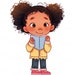 Cute Cartoon Multiethnic School Kids With Backpacks PNG Clipart Set ...