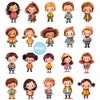 Cartoon Cute Little Kids Clipart, Watercolor Children Portraits, Boys ...