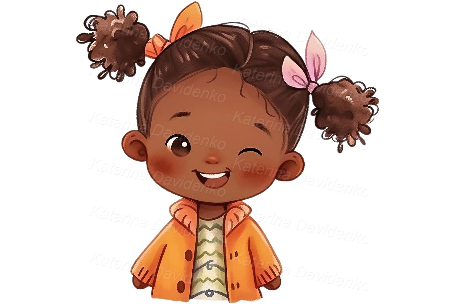 Happy Cartoon Kids Heads Png Clipart Set, Multinational Smiling ...