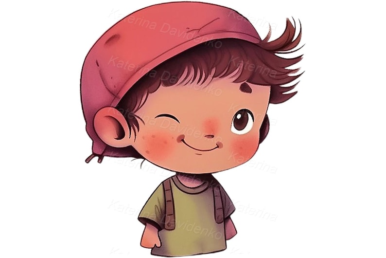Happy Cartoon Kids PNG Clipart, Isolated Cute Child Faces Clipart ...