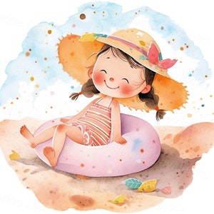 PNG Cliparts of Happy Kids Activities During the Summer Season. Cartoon ...