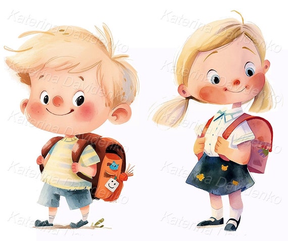 School Children In Uniform Clipart