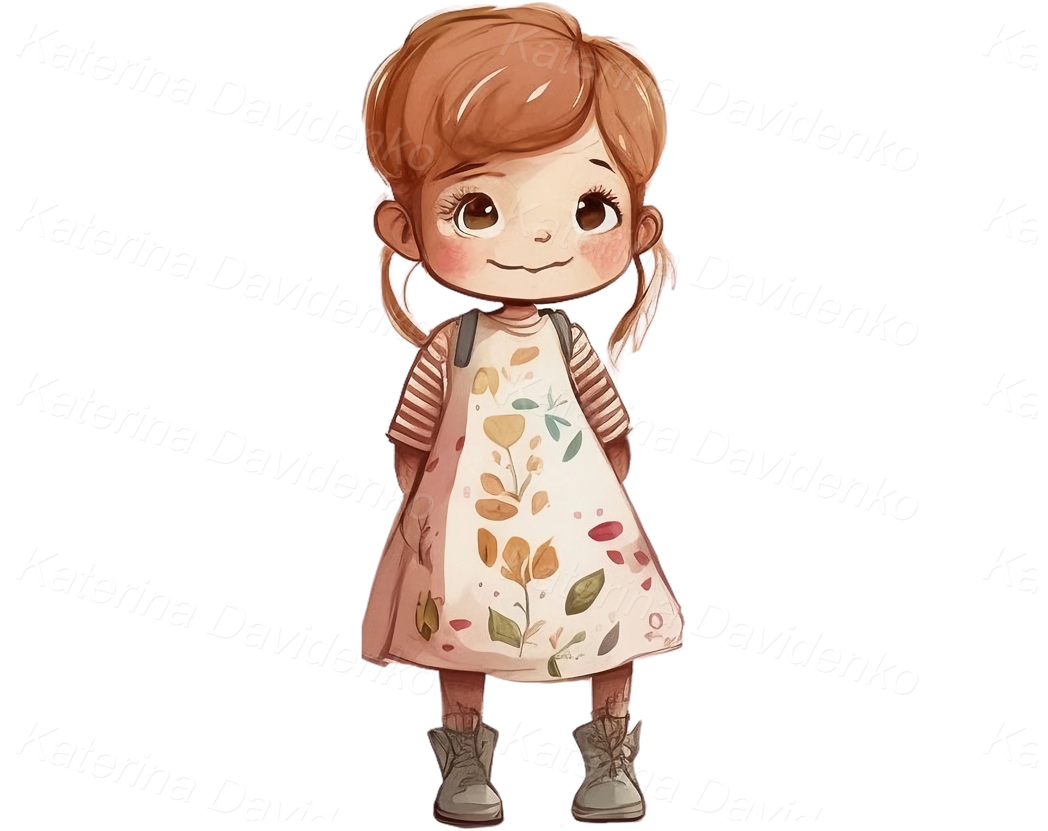 Cute Little Cartoon Boys and Girls in Different Spring Casual Clothes ...