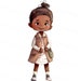 Smiling Cartoon Watercolor Little Kids in Spring Casual - Etsy