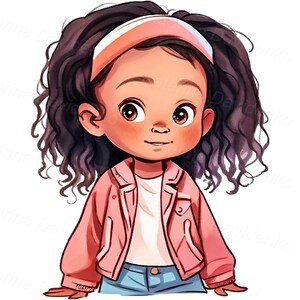 Set of Multinational Cartoon Little Kids Clipart, Smiling Children ...