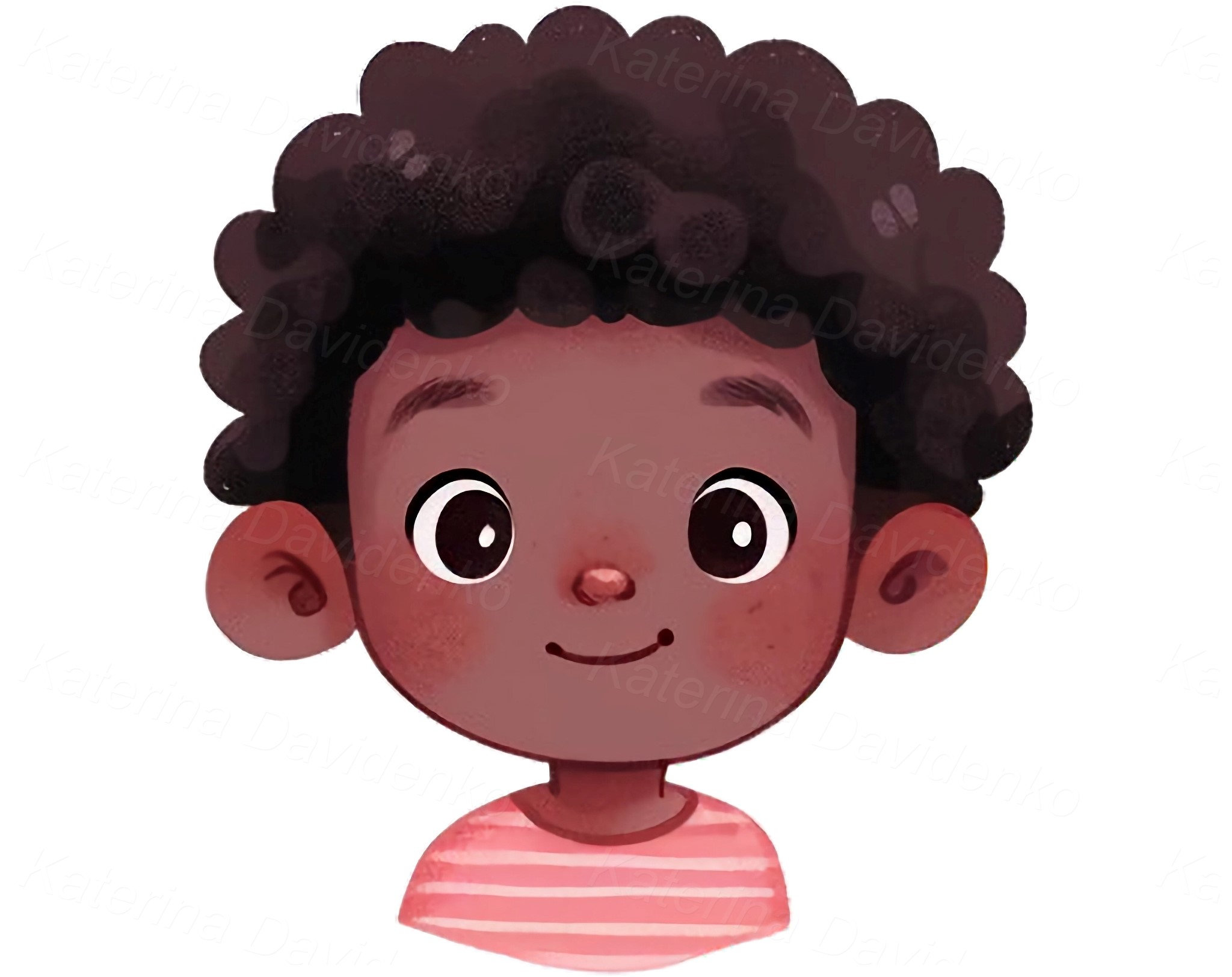 Collection of Cartoon Multiethnic Little Kids Faces Png Clipart ...
