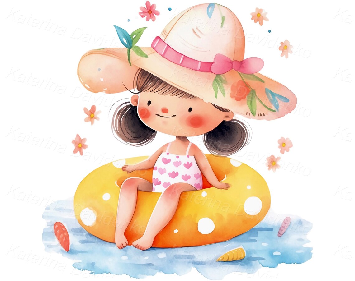 Happy Cartoon Kids Clipart, Activities During the Summer Seasons ...