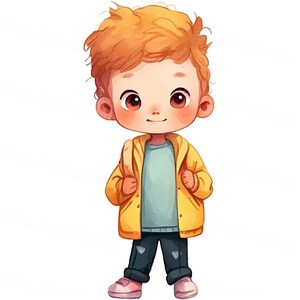 Cartoon Happy Little Kids PNG Clipart. Cute Multinational Boys and ...