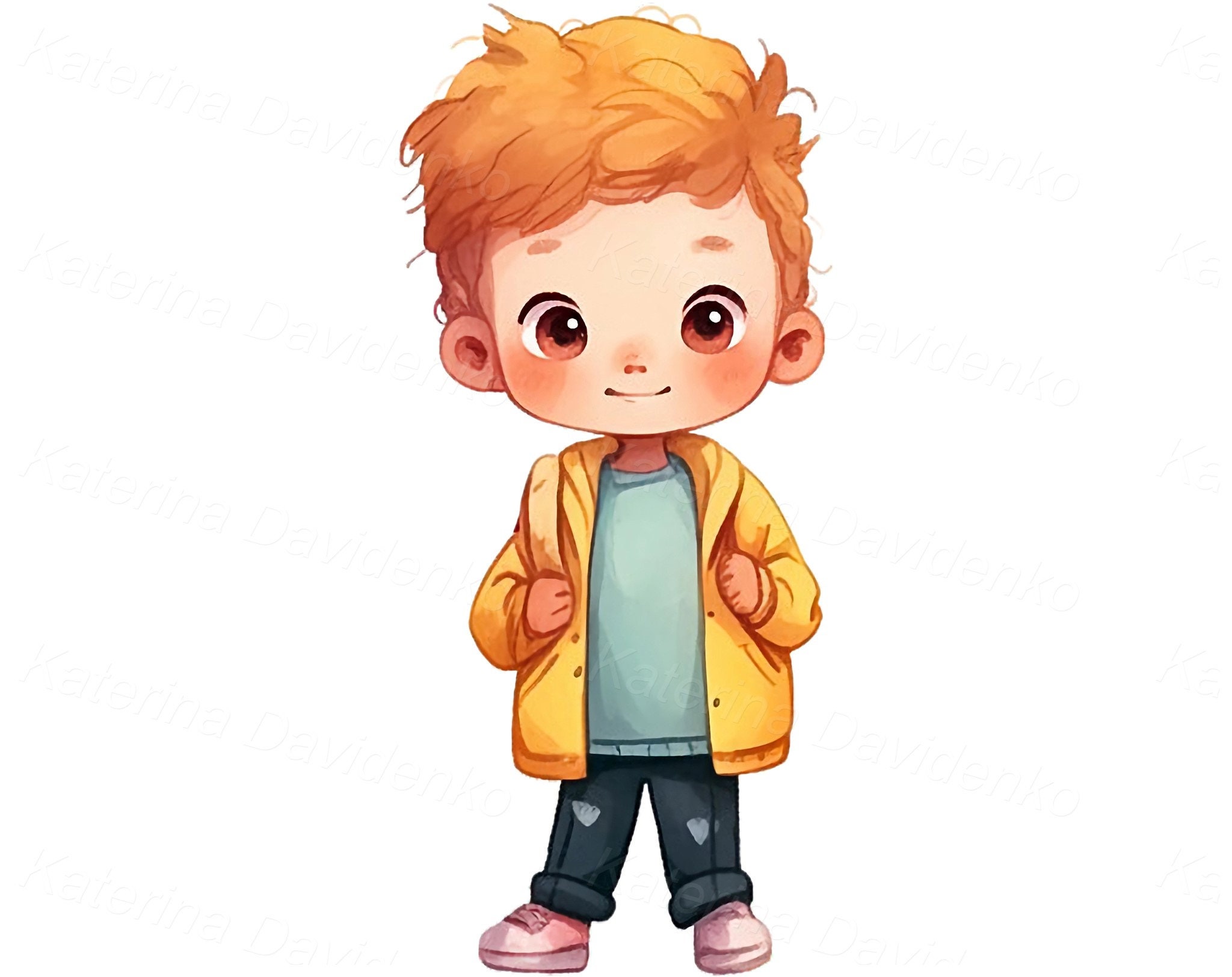 Cartoon Happy Little Kids PNG Clipart. Cute Multinational Boys and ...