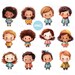 Collection of Cartoon Happy Kids Heads Png Clipart, Multinational ...