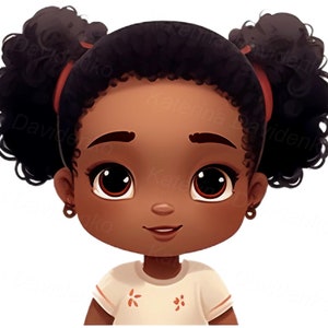 Collection of Cartoon Little Girls Faces PNG Clipart, Kids Avatar Set ...