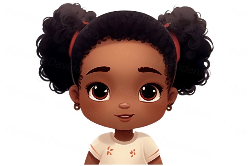 Collection of Cartoon Little Girls Faces PNG Clipart, Kids Avatar Set ...