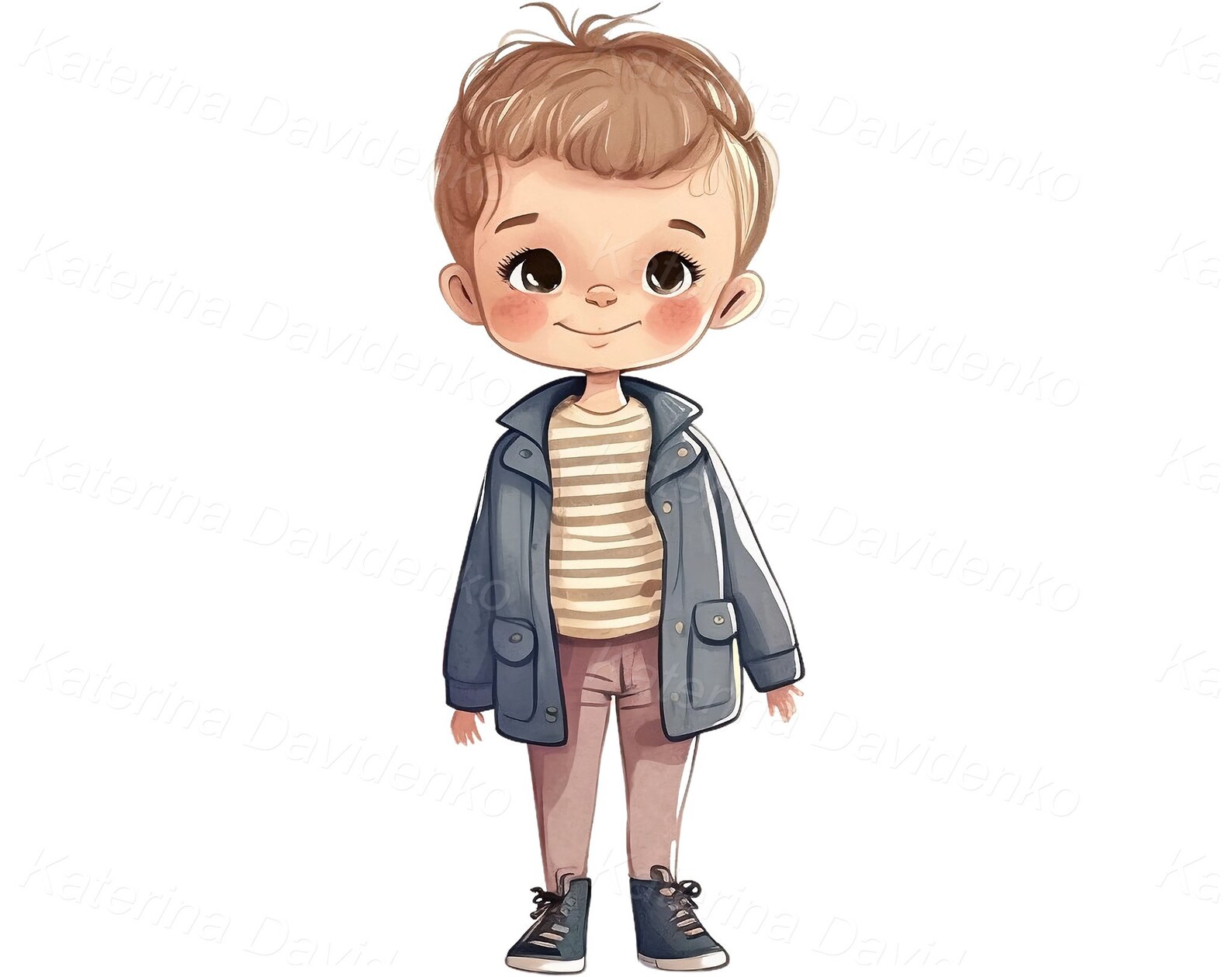 Cartoon Boys and Girls in Spring Casual Clothes Standing in a Row ...