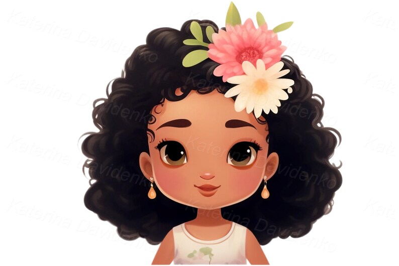 Cartoon Smiling Little Girl Faces Clipart, Collection of Kids PNG ...