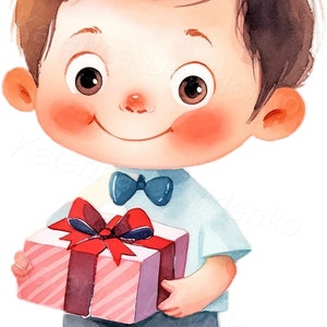 Clipart Set of Cartoon Little Children With Different Symbol Signs and ...