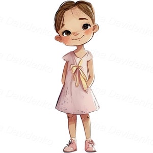 Funny Cartoon Little Multinational Kids in Different Casual Summer ...