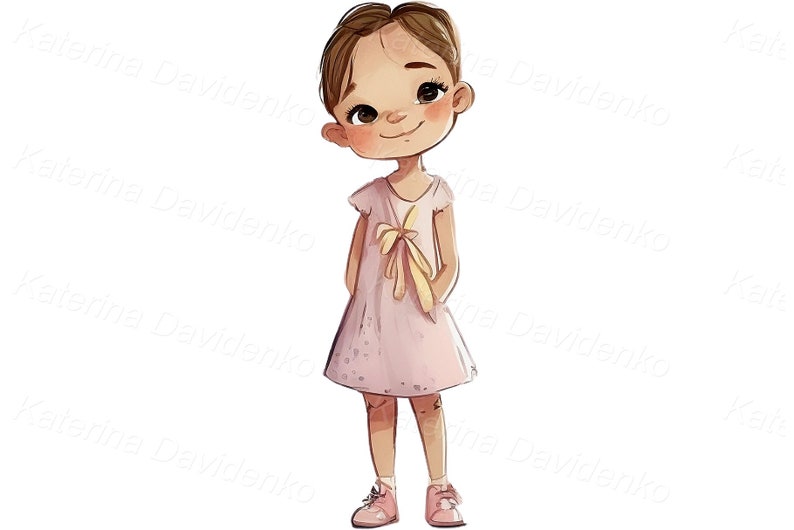 Funny Cartoon Little Multinational Kids in Different Casual Summer ...