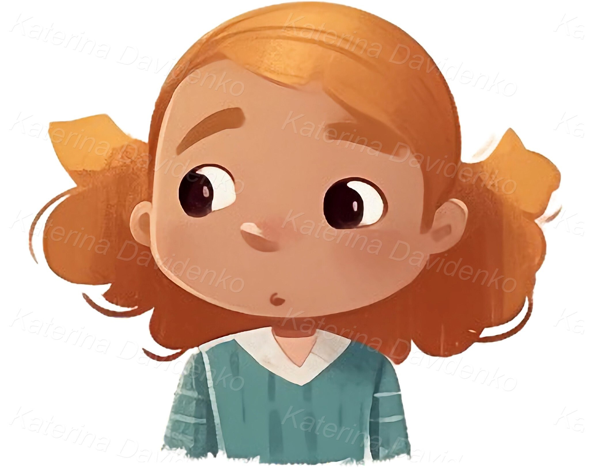 Children Emotions. Collection of Cartoon Kids Faces. Set of Avatar PNG ...