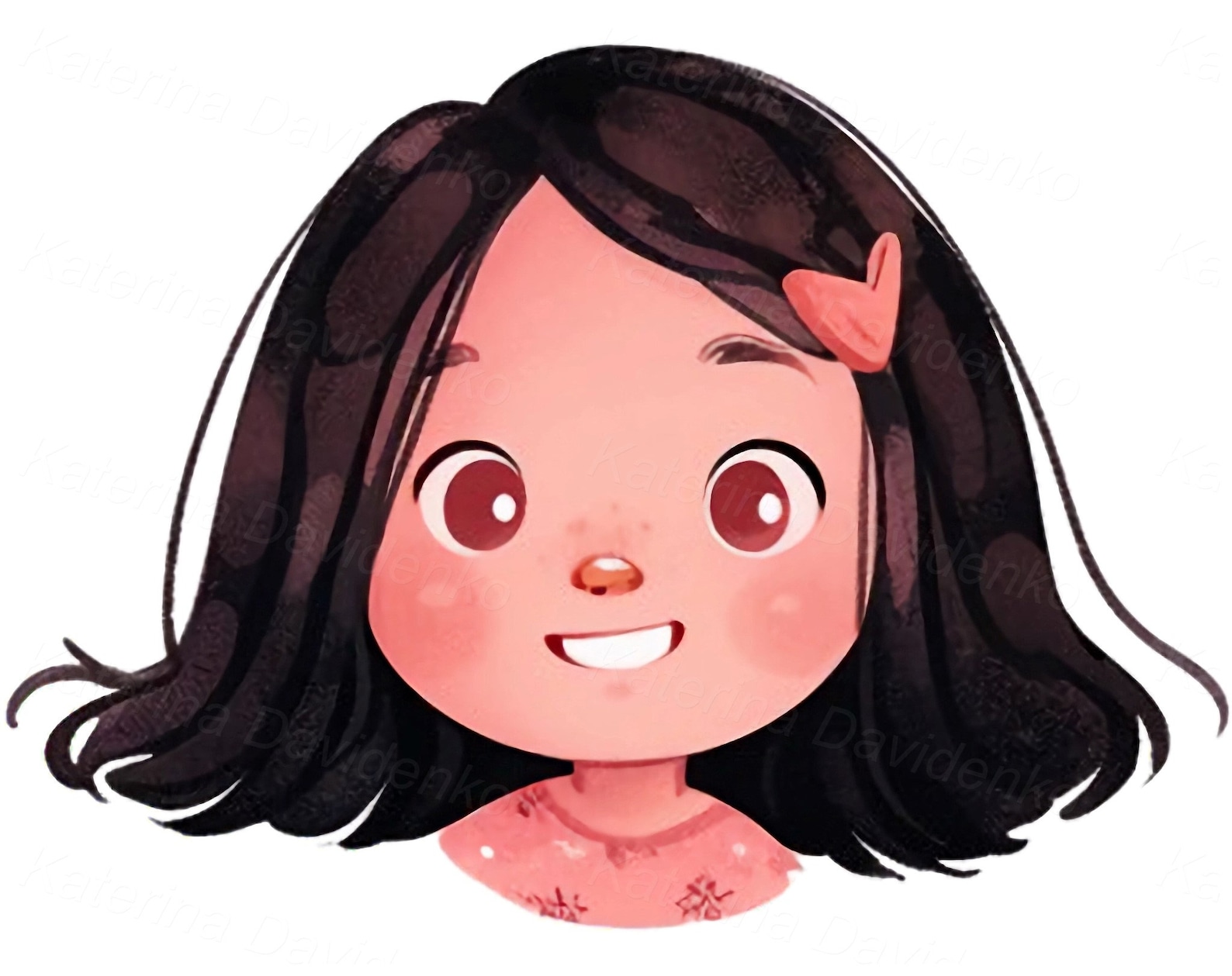 Collection of Cartoon Multiethnic Little Kids Faces Png Clipart ...