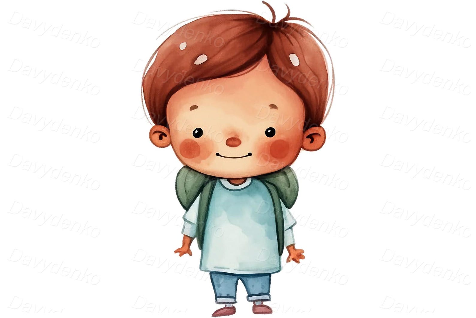 Cartoon Kindergarten Kids, Isolated PNG Children Clipart. Cute Little ...