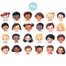 Collection of Cartoon Happy Kids Faces Png Clipart, Multinational ...