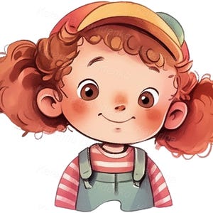 Happy Cartoon Kids PNG Clipart, Isolated Cute Child Faces Clipart ...