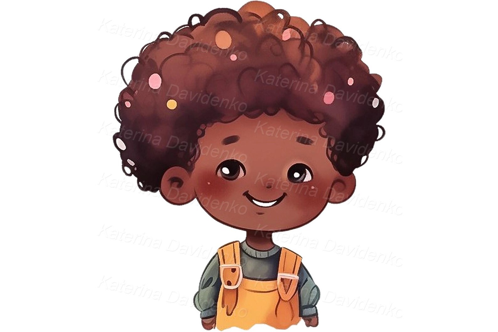 Happy Cartoon Kids Heads Png Clipart Set, Multinational Smiling ...