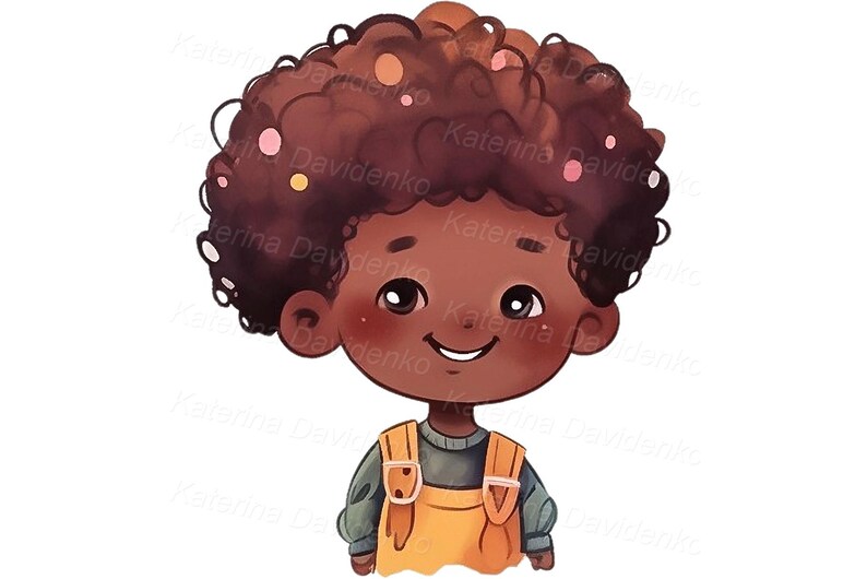 Happy Cartoon Kids Heads Png Clipart Set, Multinational Smiling ...