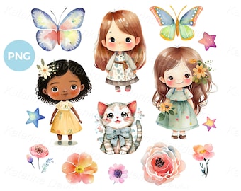 Cartoon Teenagers PNG Clipart. Young People Standing in a Row - Etsy