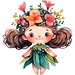 Fairy Clipart Set. Collection of Cute Cartoon Fairies With Flowers ...