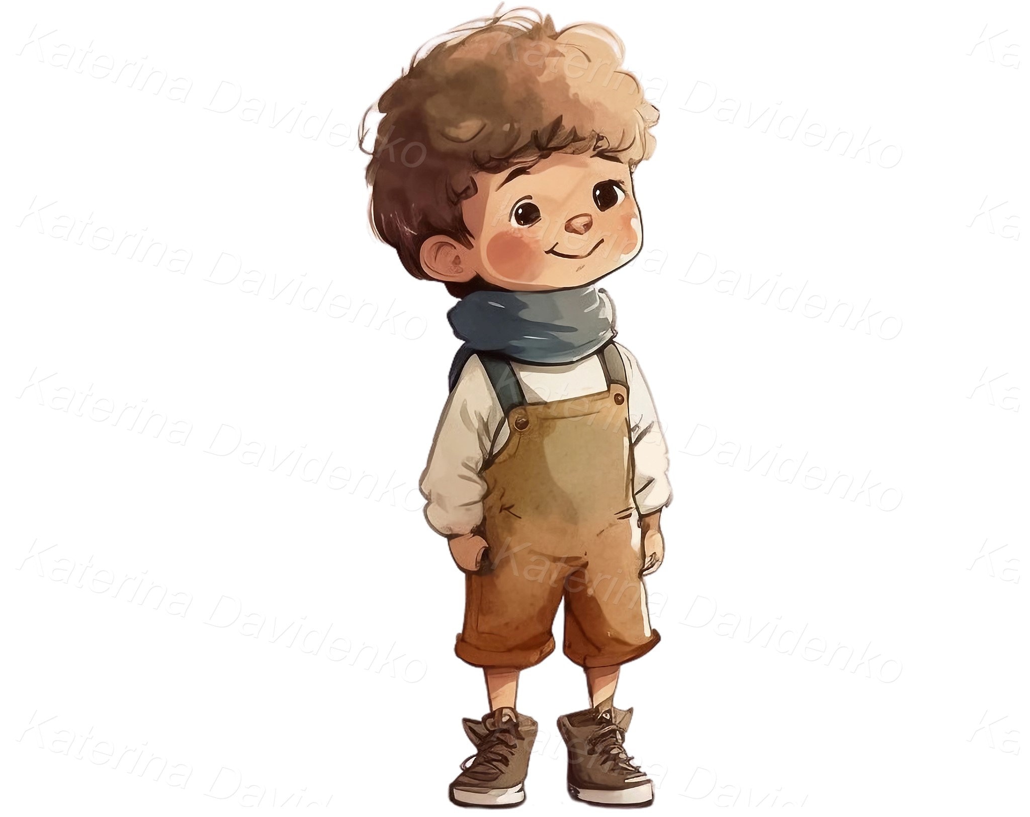 Cute Little Cartoon Boys and Girls in Different Spring Casual Clothes ...