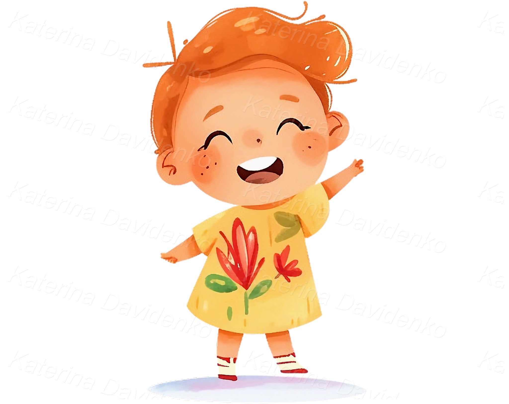 Set of Cartoon Kids Singing Song Png Clipart. Happy Singer Children ...