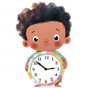 Cartoon Kids PNG Clipart, Set of Isolated Watercolor Children Pictures ...