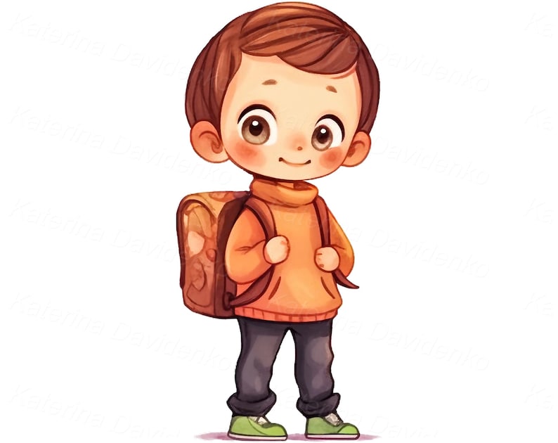 Cartoon Happy Little Kids PNG Clipart. Cute Multinational Boys and ...