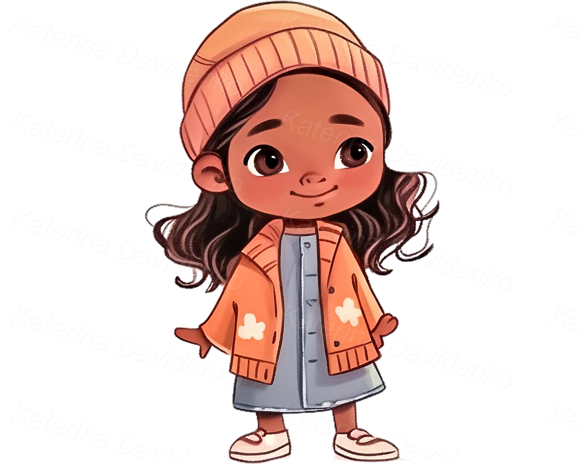 Cute Cartoon Multiethnic School Kids With Backpacks PNG Clipart Set ...