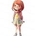 Cute Cartoon Kids With Different Hairstyles and Clothes Standing in a ...