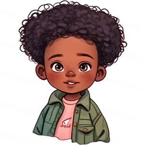 Set of Multinational Cartoon Little Kids Clipart, Smiling Children ...