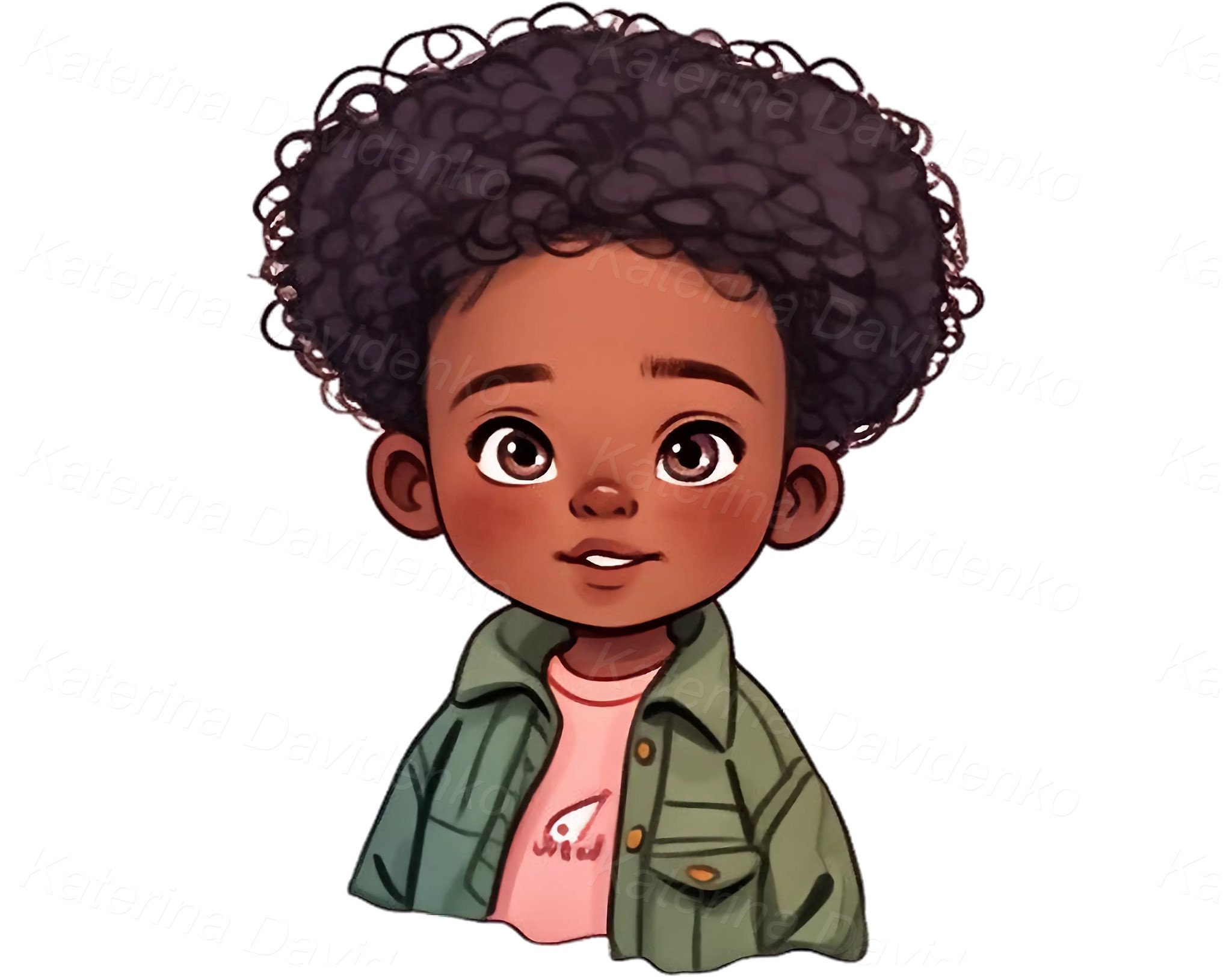 Set of Multinational Cartoon Little Kids Clipart, Smiling Children ...