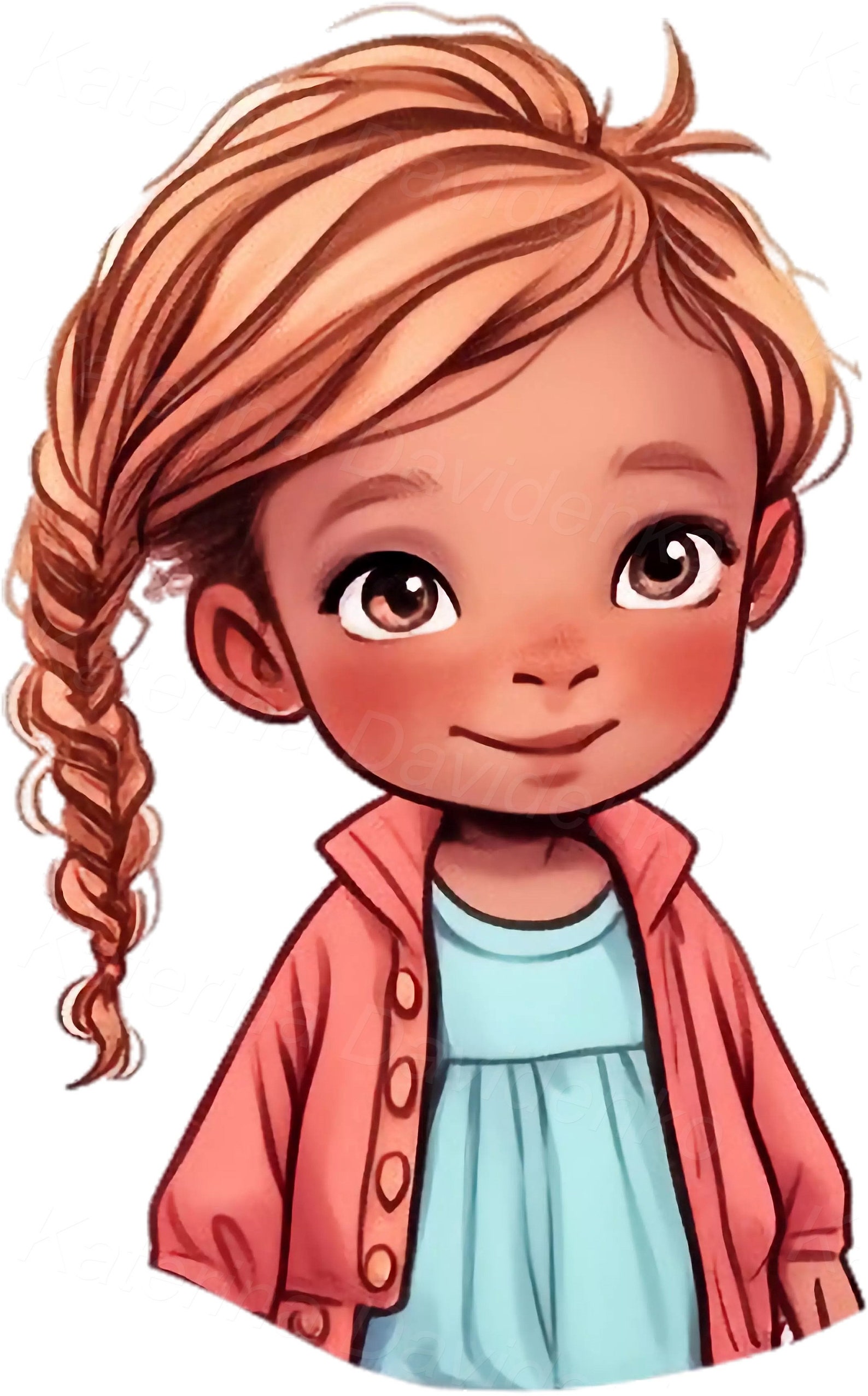 Isolated Cute Cartoon Kids PNG Clipart Set, Children Avatars Web Icons ...