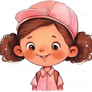 Happy Cartoon Kids Heads Png Clipart Set, Multinational Smiling ...