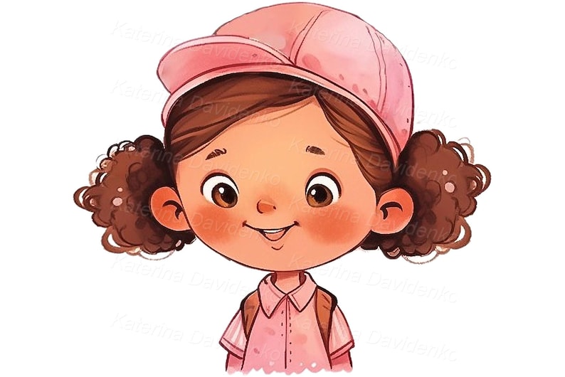 Happy Cartoon Kids Heads Png Clipart Set, Multinational Smiling ...