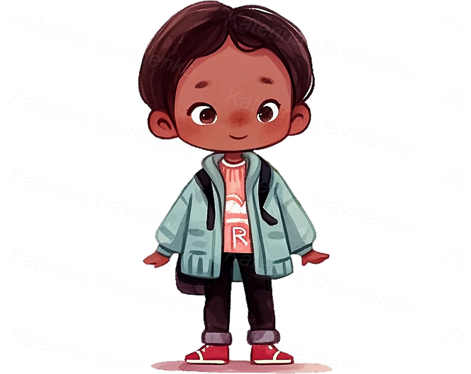 Cartoon Multiethnic School Children Clip Art, Anime Kids Characters ...