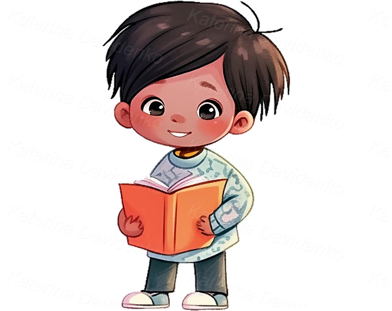 Cartoon Multiethnic School Children Clip Art, Anime Kids Characters ...