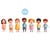 Set of Cartoon Smiling Children Standing in a Row. Transparent PNG ...