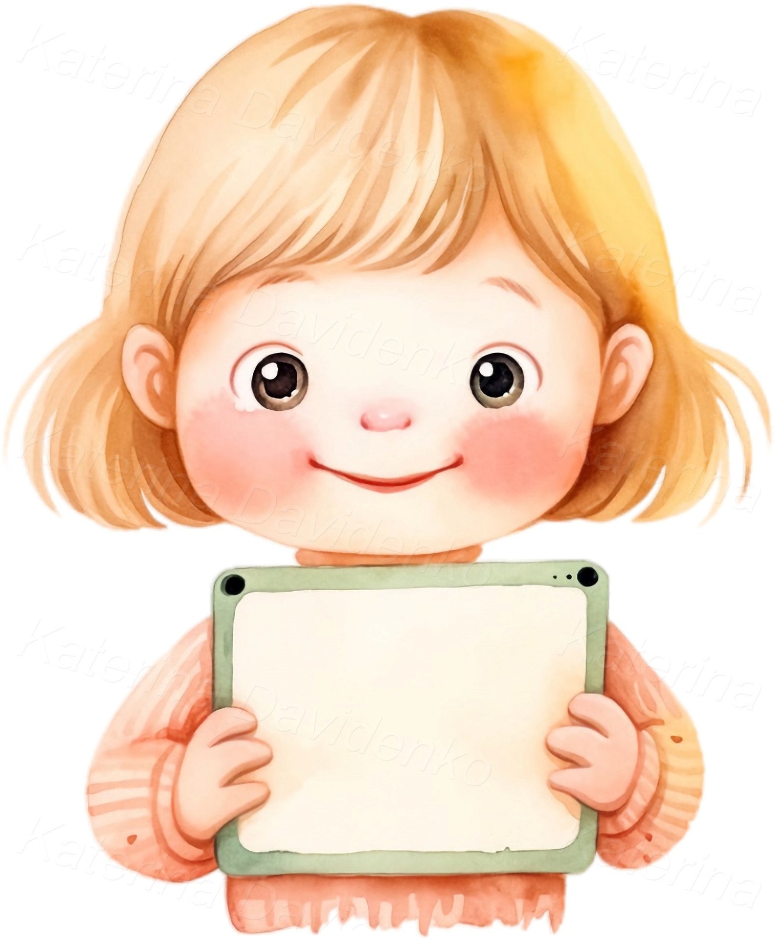 Clipart Set of Cartoon Little Children With Different Symbol Signs and ...