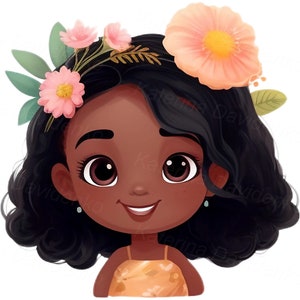 Cartoon Girl Faces Clipart, Happy Little Kids Avatars, Funny Children ...