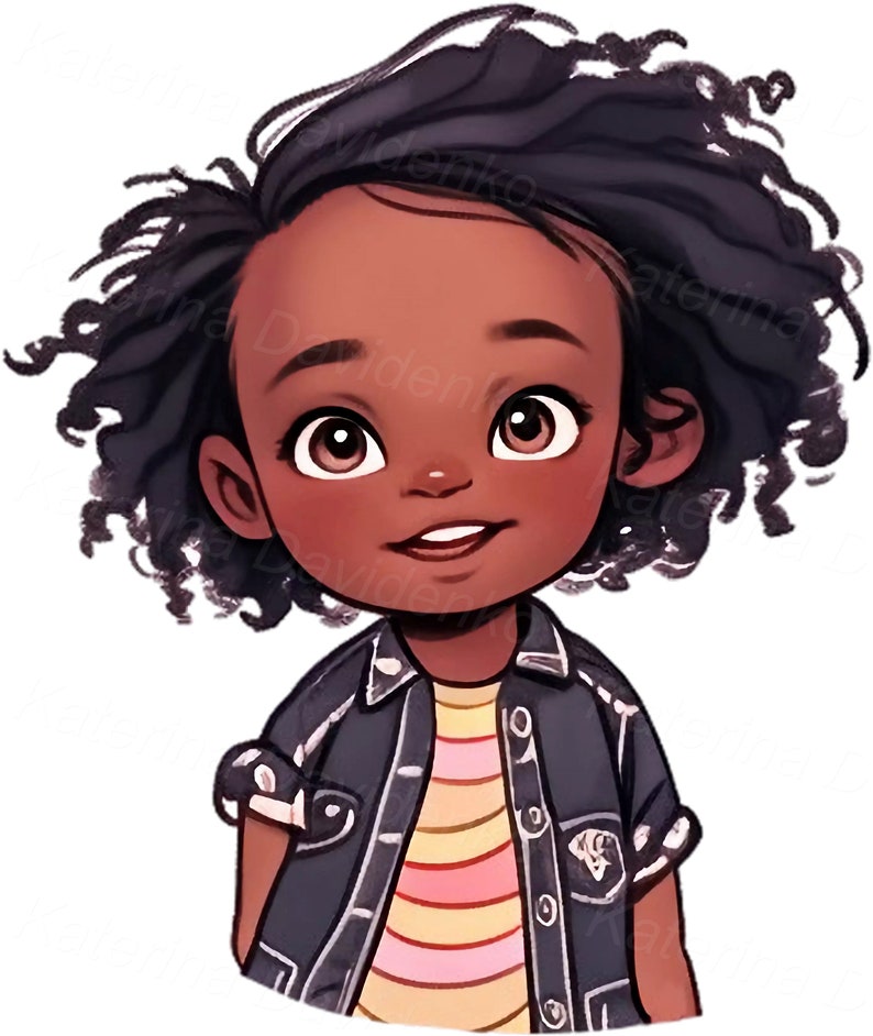 Isolated Cute Cartoon Kids PNG Clipart Set, Children Avatars Web Icons ...