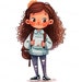 Happy Little School Girl Standing With Backpack PNG Clipart Isolated ...